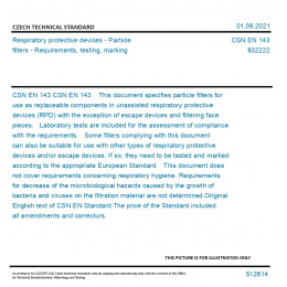 CSN EN 143 - Respiratory protective devices - Particle filters ...