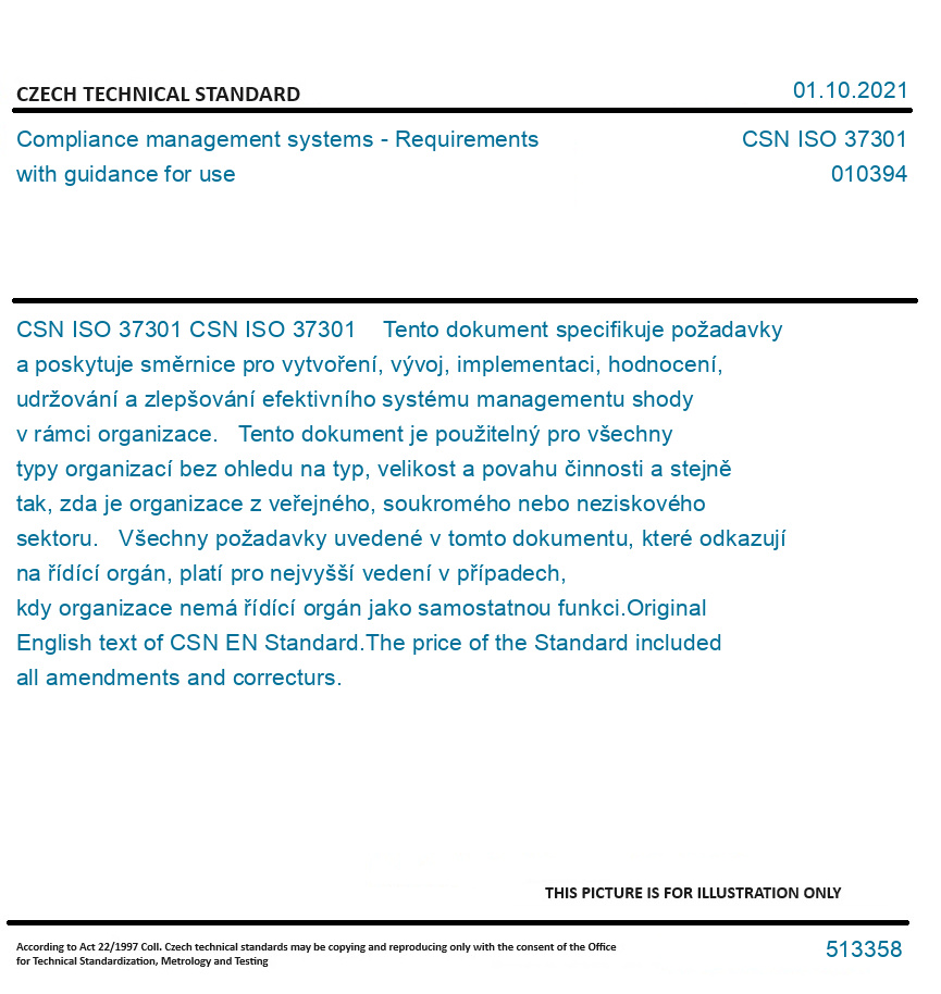 CSN ISO 37301 - Compliance management systems - Requirements with ...