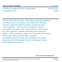 CSN ISO 37301 - Compliance management systems - Requirements with ...