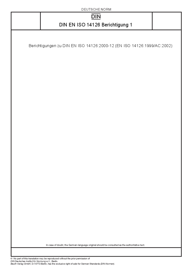 DIN EN ISO 14126 Berichtigung 1
