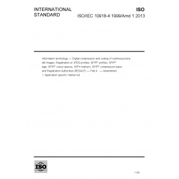ISO/IEC 10918-4:1999/Amd 1:2013