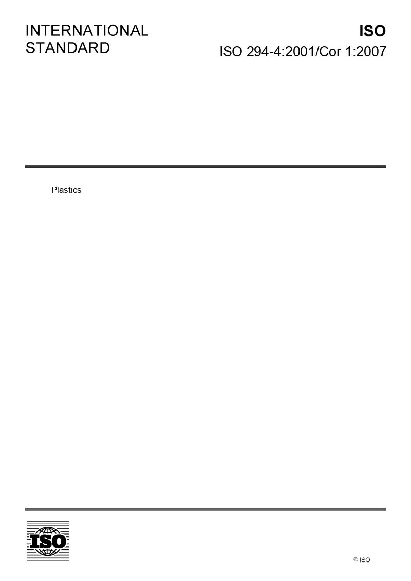 ISO 294-4:2001/Cor 1:2007