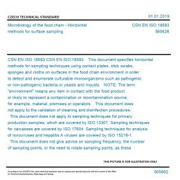 CSN EN ISO 18593 - Microbiology of the food chain - Horizontal methods ...