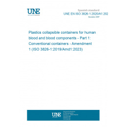 UNE EN ISO 3826-1:2020/A1:2023 Plastics collapsible containers for ...