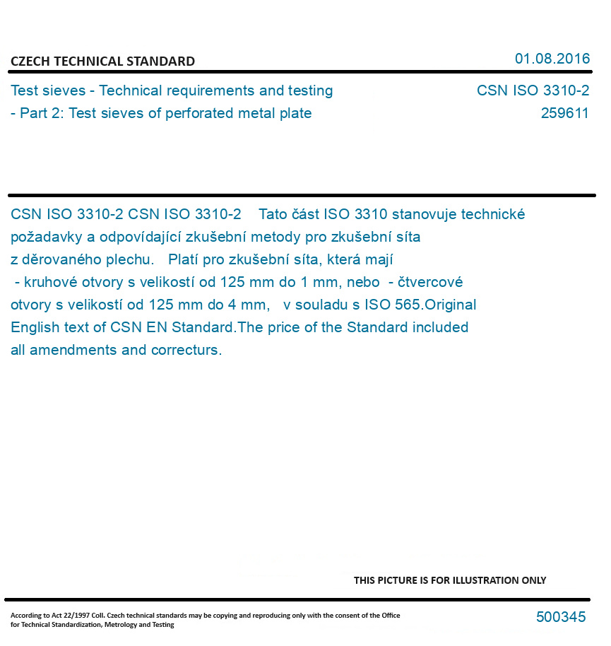 CSN ISO 3310-2 - Test sieves - Technical requirements and testing ...