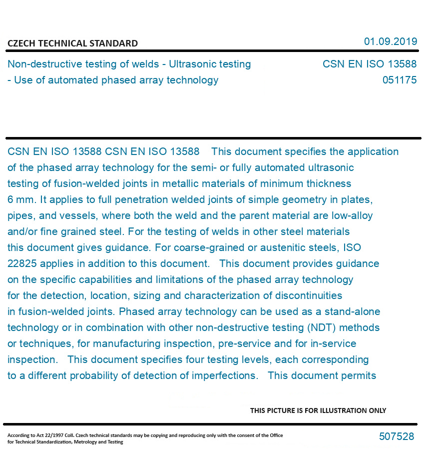 CSN EN ISO 13588 - Non-destructive testing of welds - Ultrasonic ...