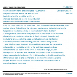 CSN EN 13697+A1 - Chemical disinfectants and antiseptics - Quantitative ...